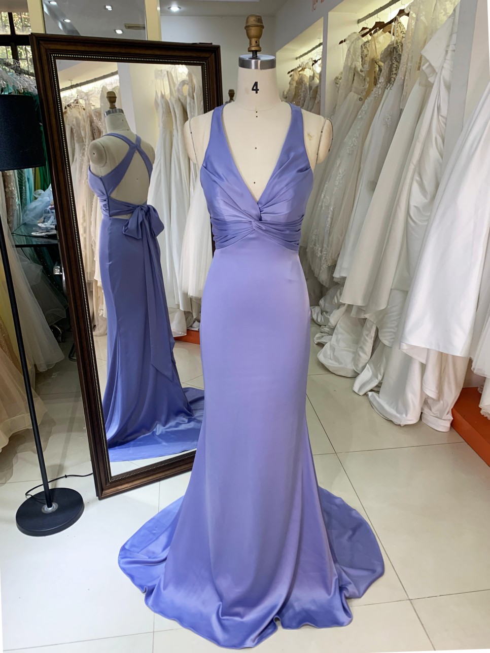 2025 Stunning Cross Halter Neck Purple Mermaid Prom Dress Formal ...